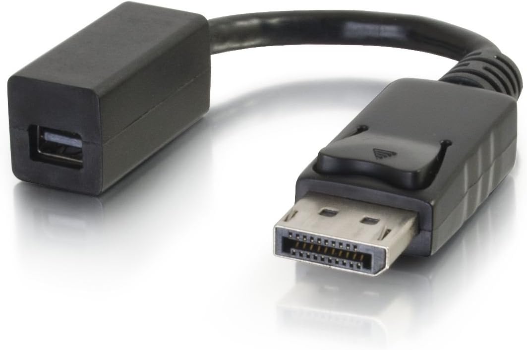 C2G Mini Display Port Adapter, Male to Female, Black, Cables to Go 184 ...