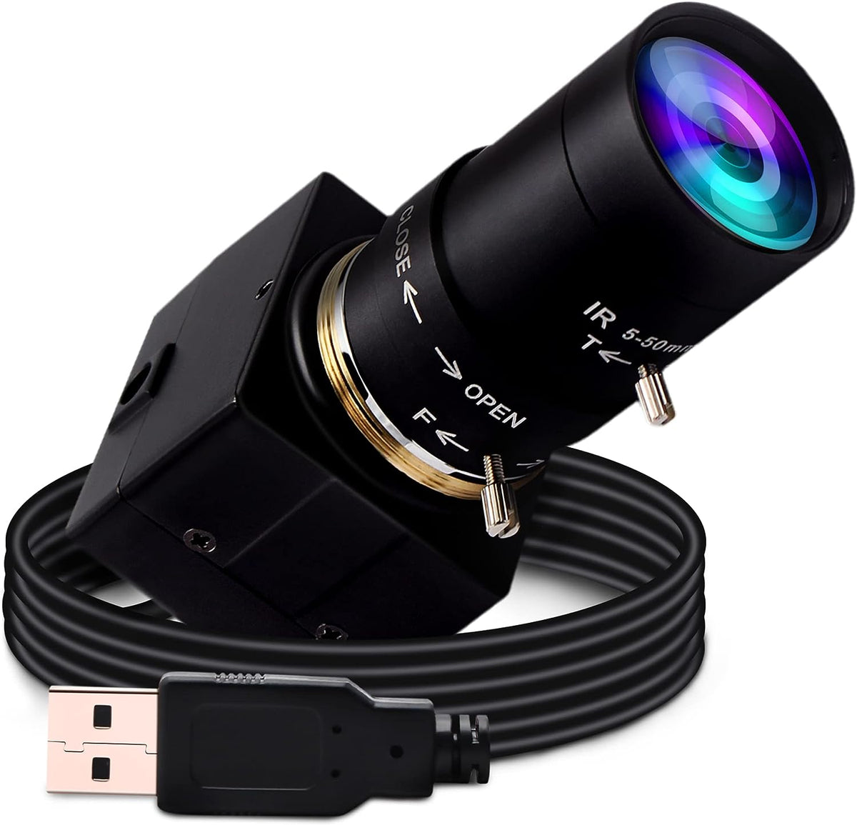 8MP USB Camera Manual Zoom 5-50mm Lens Webcam Variable Focus PC Camera ...