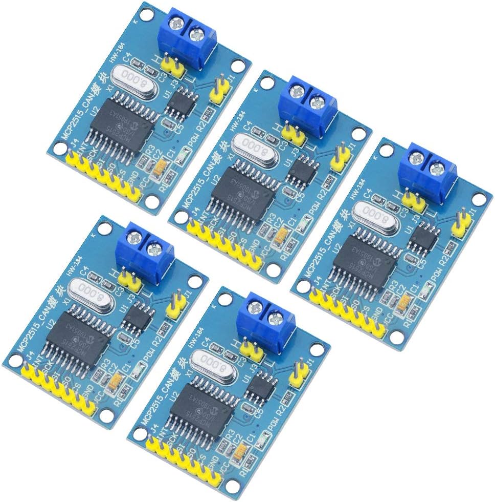 WMYCONGCONG 5 PCS MCP2515 Controller Bus Module TJA1050 Receiver Modul ...