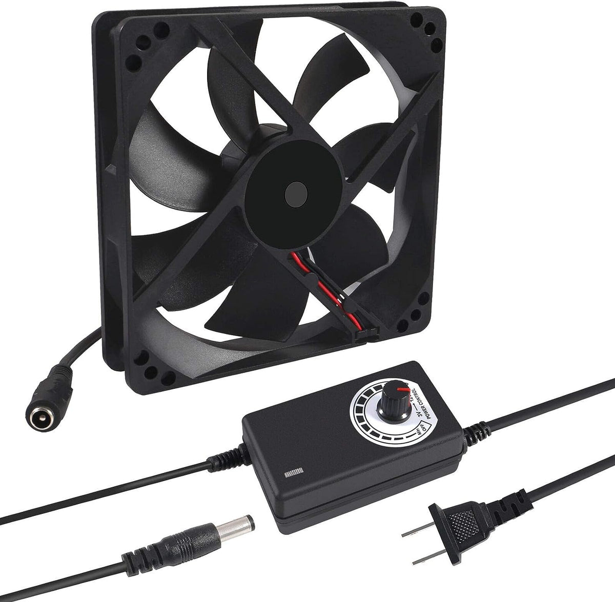 120mm x 25mm 110V 220V AC Powered Cooling Fan with Speed Controller 3V ...